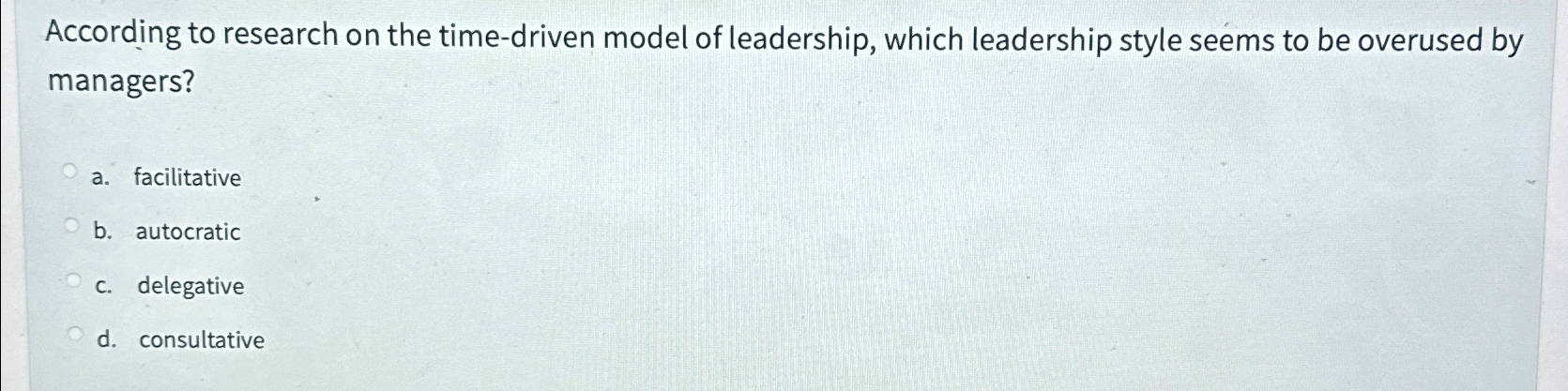 Solved According to research on the time-driven model of | Chegg.com