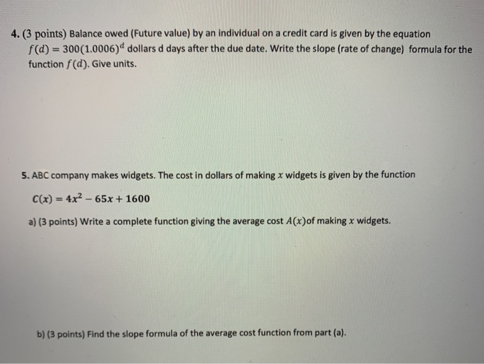 Solved 4.(3 points) Balance owed (Future value) by an | Chegg.com