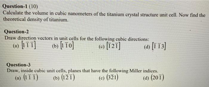 Solved Question-1 (10) Calculate the volume in cubic | Chegg.com
