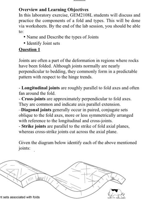 Solved Overview and Learning Objectives In this laboratory | Chegg.com