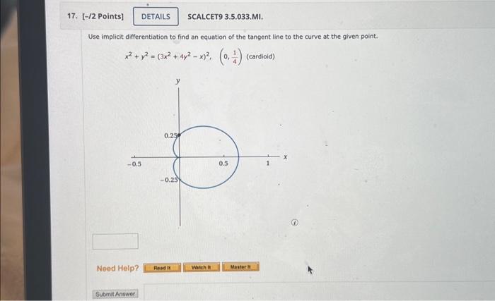 Solved Ise implicit differentiation to find an equation of | Chegg.com