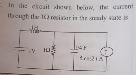 Solved In the circuit shown below, the current through the | Chegg.com