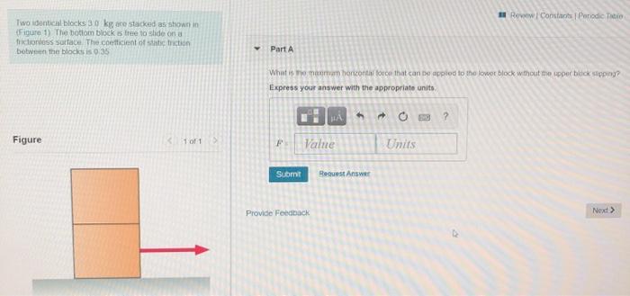 Solved Row Constanta Panodic Table Two identical blocks 30 | Chegg.com