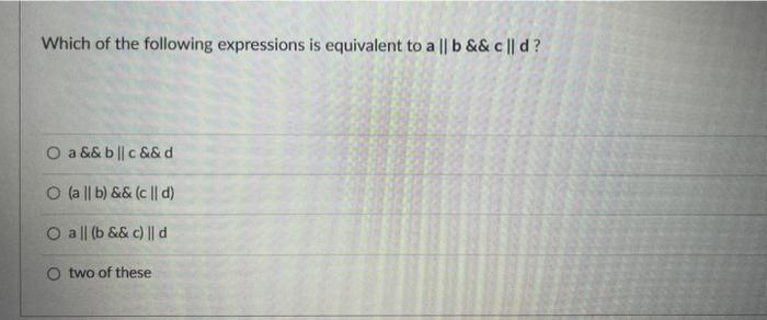 Solved Which of the following expressions is equivalent to a | Chegg.com