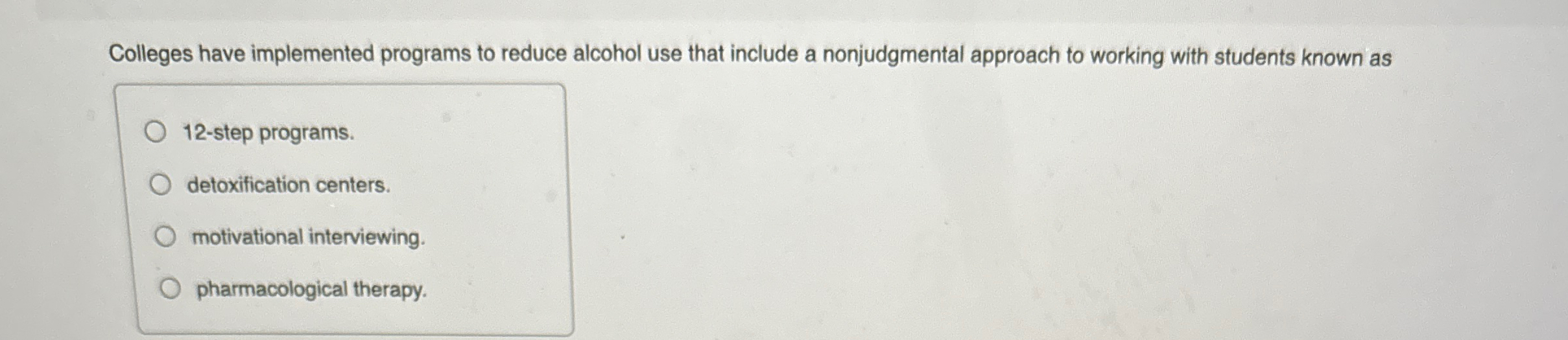 Solved Colleges have implemented programs to reduce alcohol | Chegg.com
