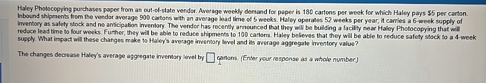 Solved Haley Photocopying purchases paper from an | Chegg.com
