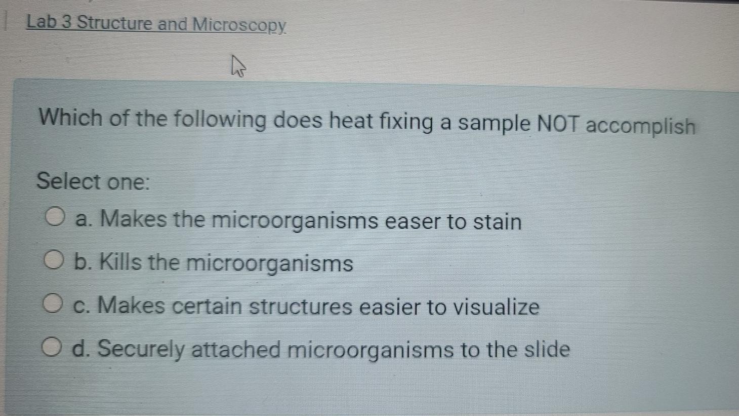 Solved Lab 3 Structure and Microscopy. Which of the | Chegg.com