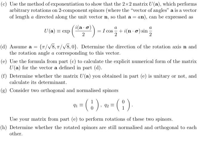 Solved C Use The Method Of Exponentiation To Show That The 5054