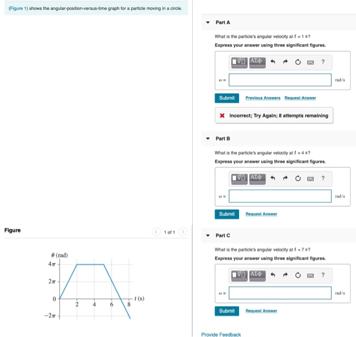 Solved (Figure 1) shows the angular-position-versus-time | Chegg.com
