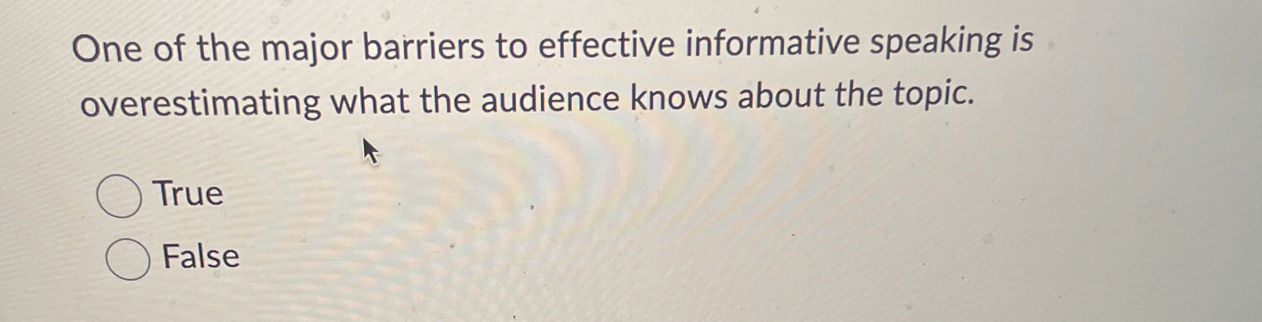 Solved One of the major barriers to effective informative | Chegg.com