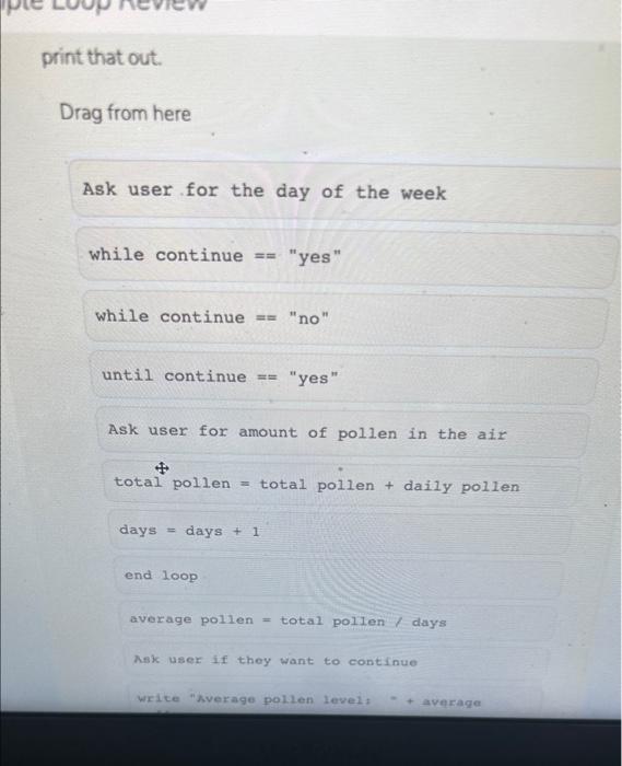 Solved Read the scenario listed below and using the blocks | Chegg.com