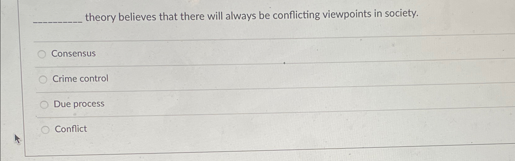 Solved theory believes that there will always be conflicting | Chegg.com