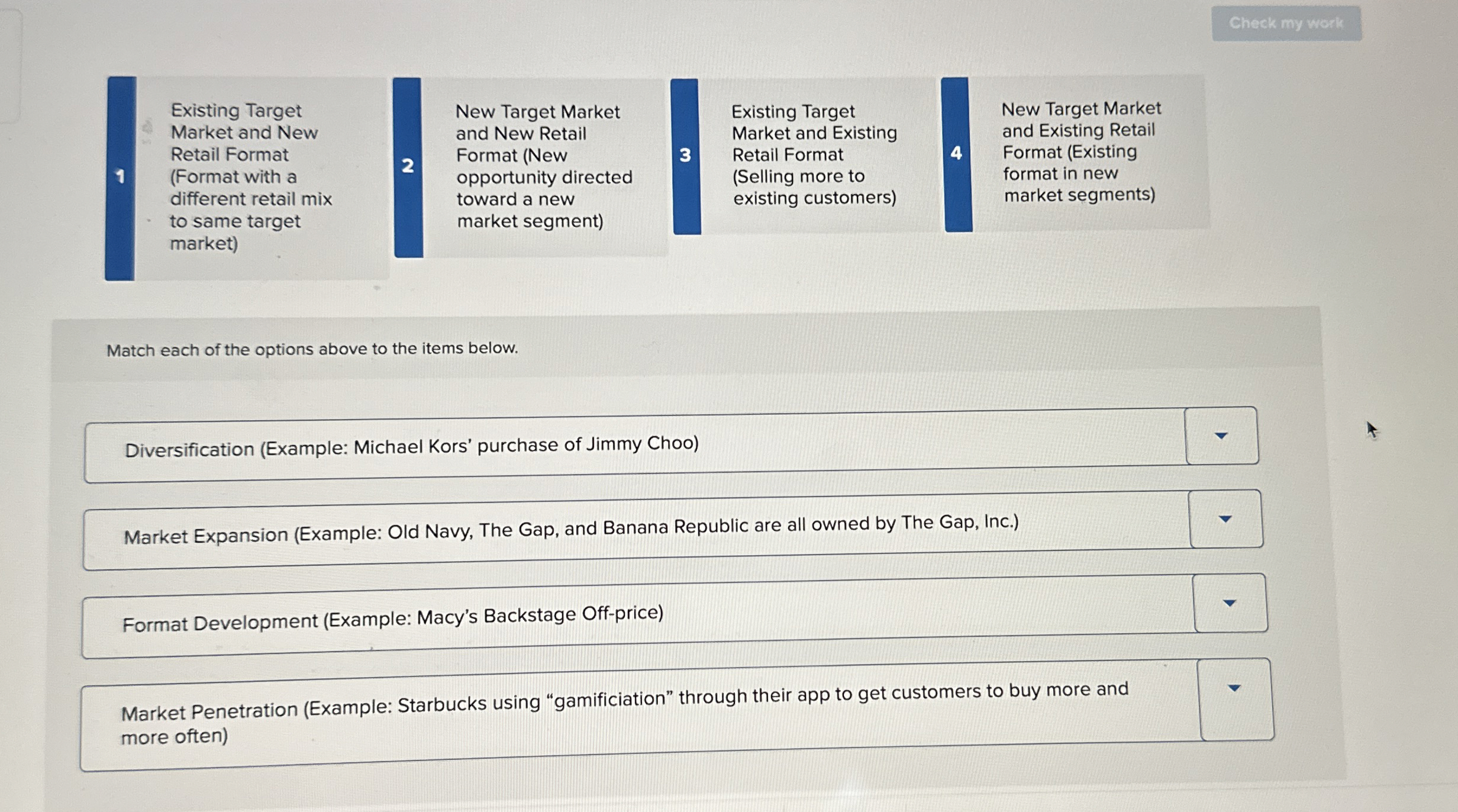 Solved Existing TargetMarket and NewRetail Format(Format | Chegg.com