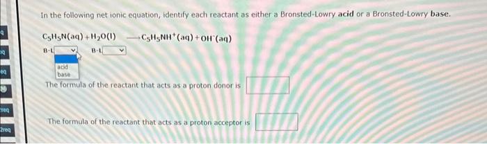 Solved In the following net ionic equation, identify each | Chegg.com