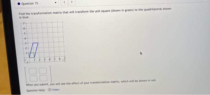 Solved Find the transformation matrix that will transform | Chegg.com