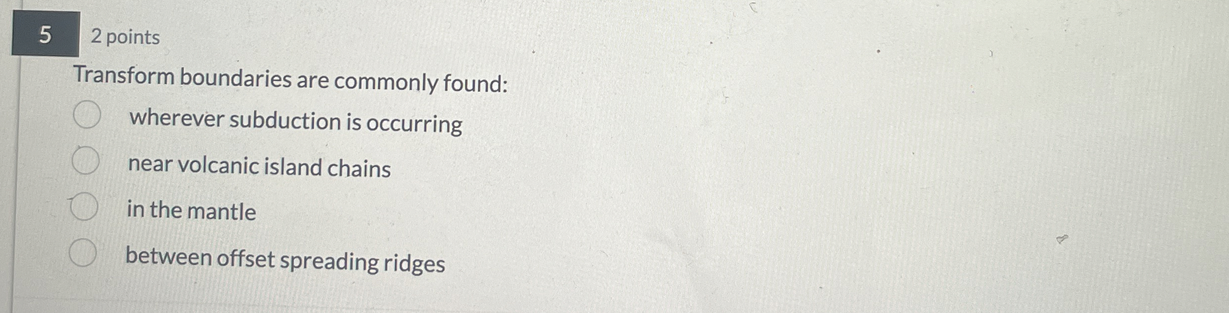 Solved 52 ﻿pointsTransform boundaries are commonly | Chegg.com