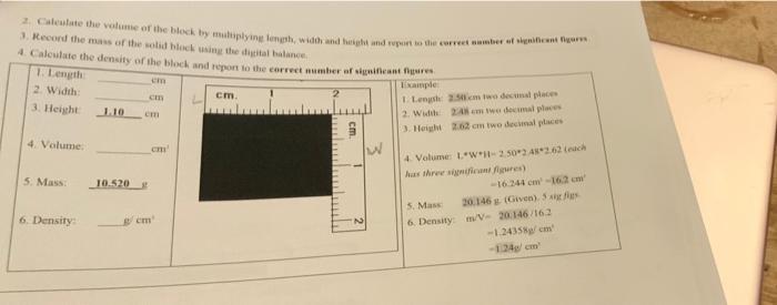 Solved Determination of density of a regular shaped solid: | Chegg.com