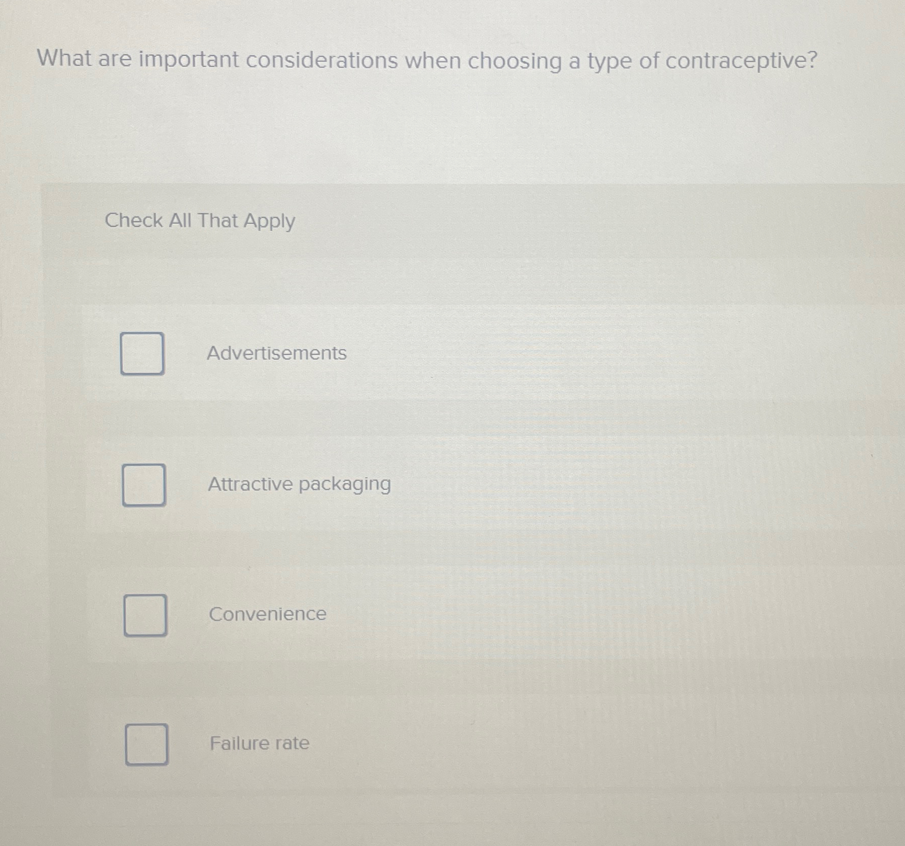 Solved What are important considerations when choosing a | Chegg.com