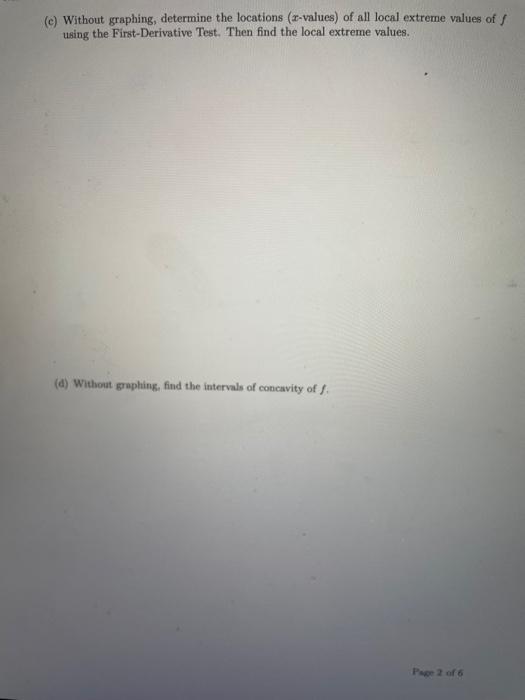 Solved (c) Without graphing, determine the locations | Chegg.com