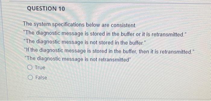 Solved The system specifications below are consistent. "The | Chegg.com