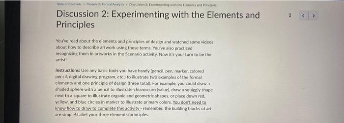 Discussion 2: Experimenting with the Element | Chegg.com