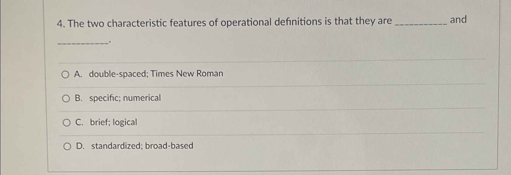 Solved The two characteristic features of operational | Chegg.com
