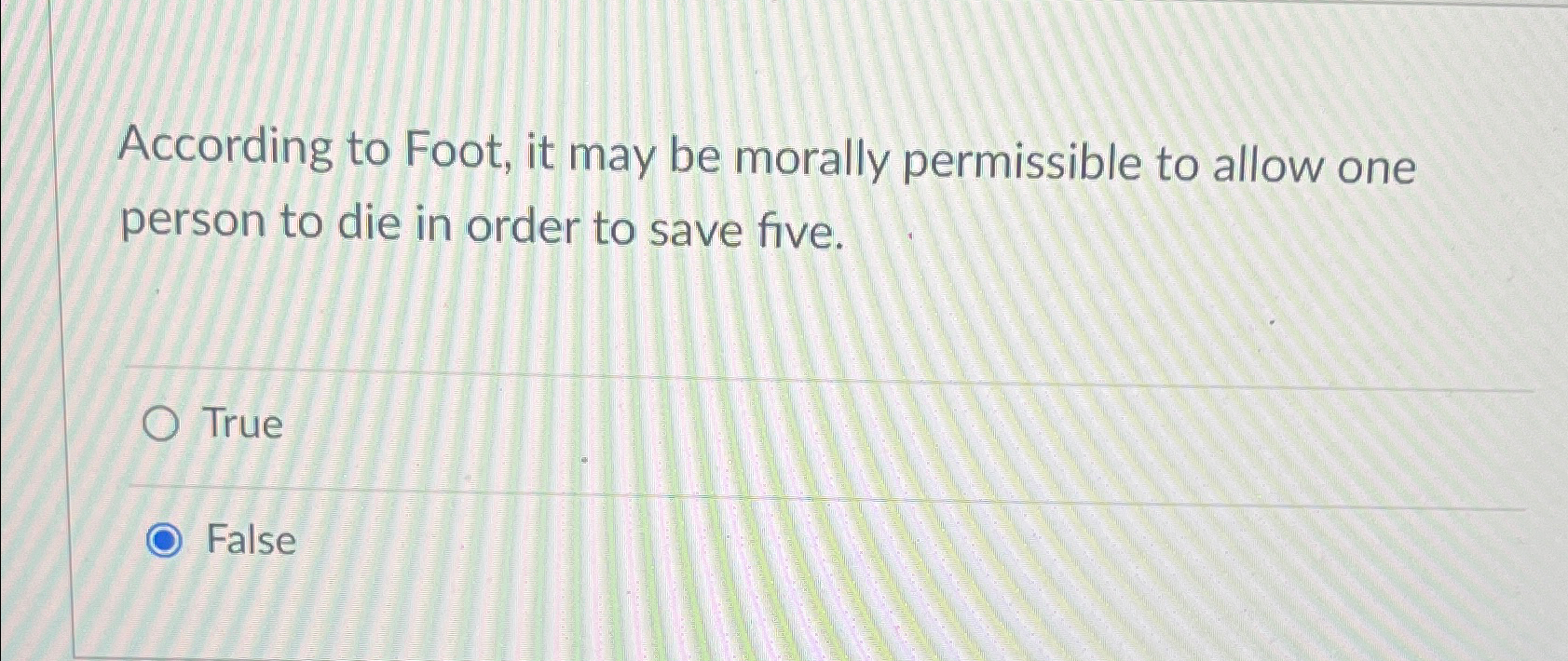Solved According to Foot, it may be morally permissible to | Chegg.com