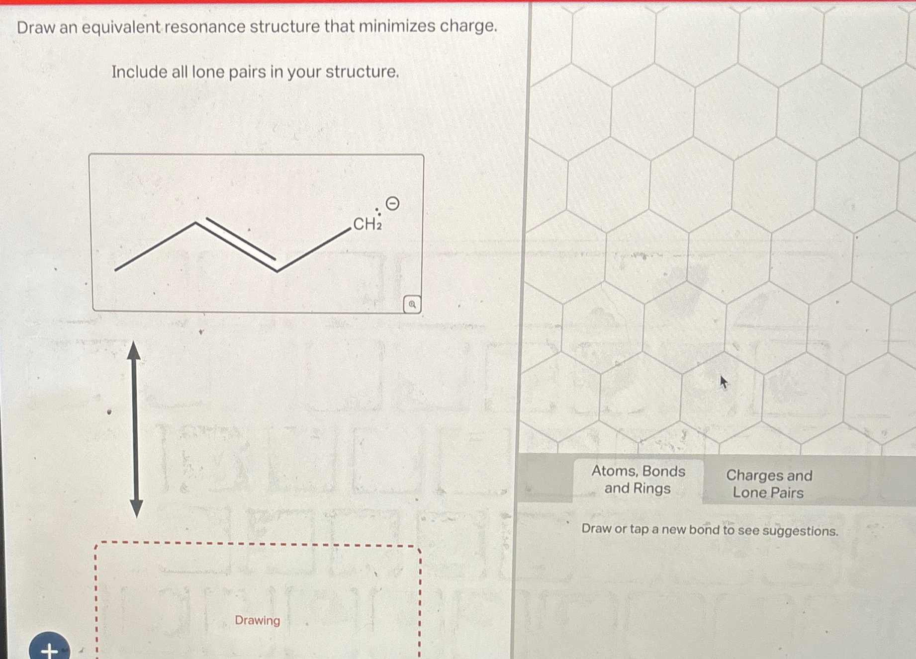 Solved Draw an equivalent resonance structure that minimizes | Chegg.com