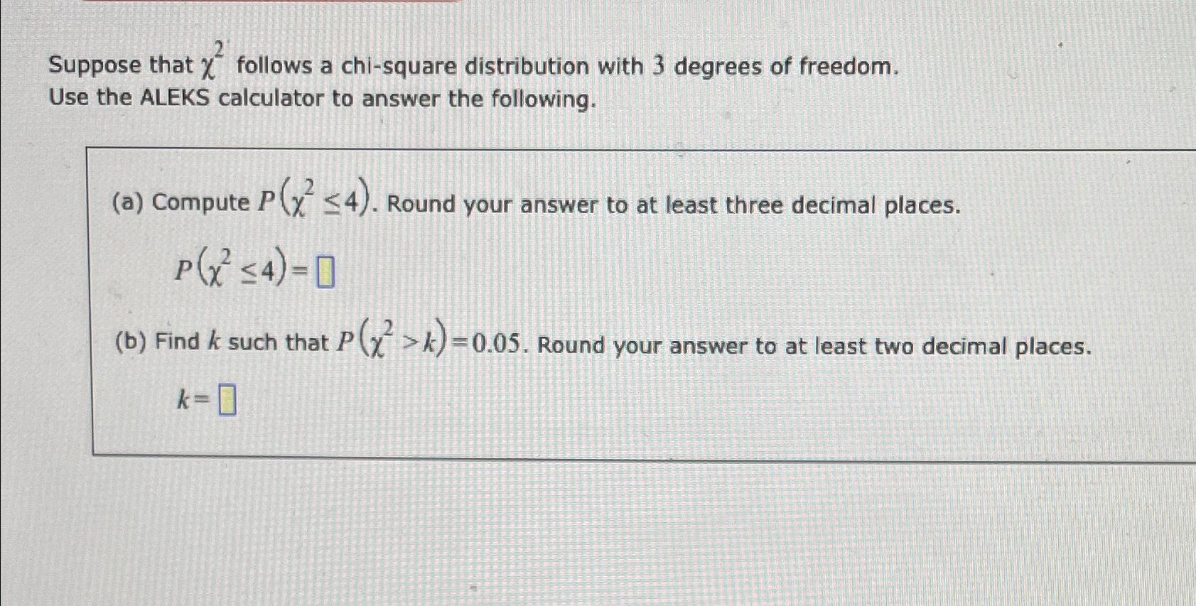 Solved Suppose that χ2 ﻿follows a chi-square distribution | Chegg.com