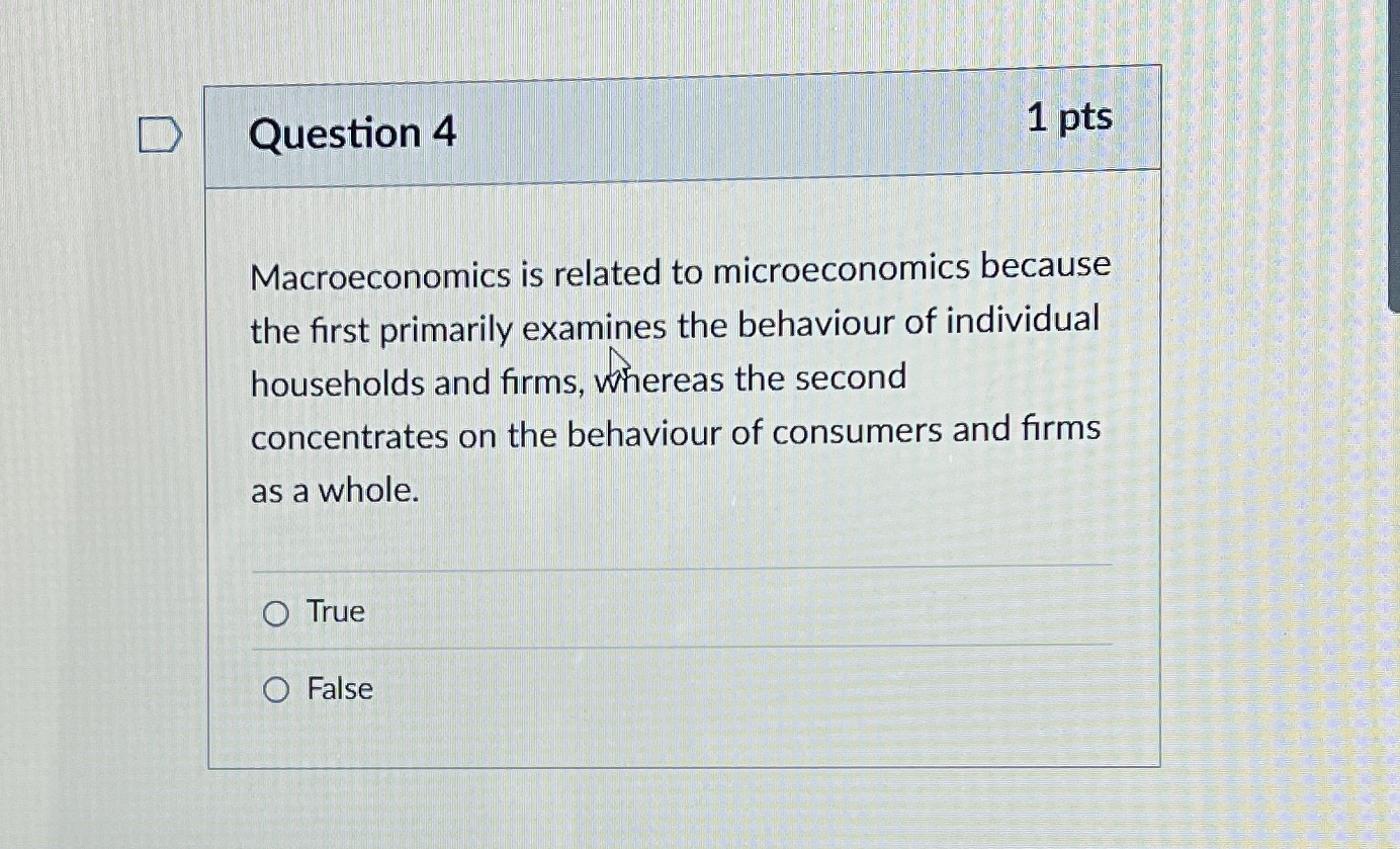 Solved Question 41 ﻿ptsMacroeconomics is related to | Chegg.com