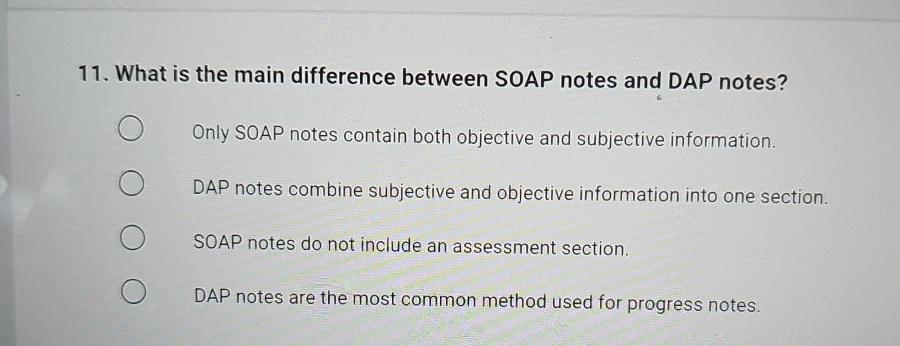 Solved What is the main difference between SOAP notes and | Chegg.com