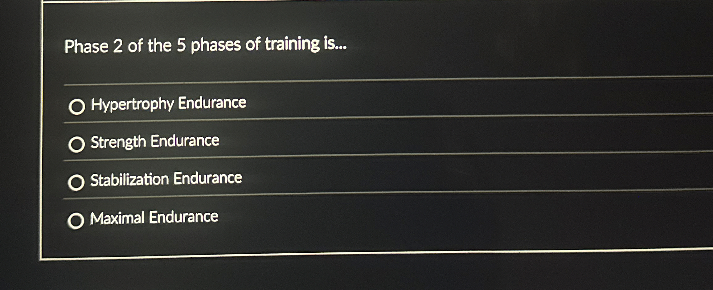 Solved Phase 2 ﻿of the 5 ﻿phases of training | Chegg.com