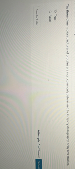 Solved The three-dimensional structures of proteins are most | Chegg.com