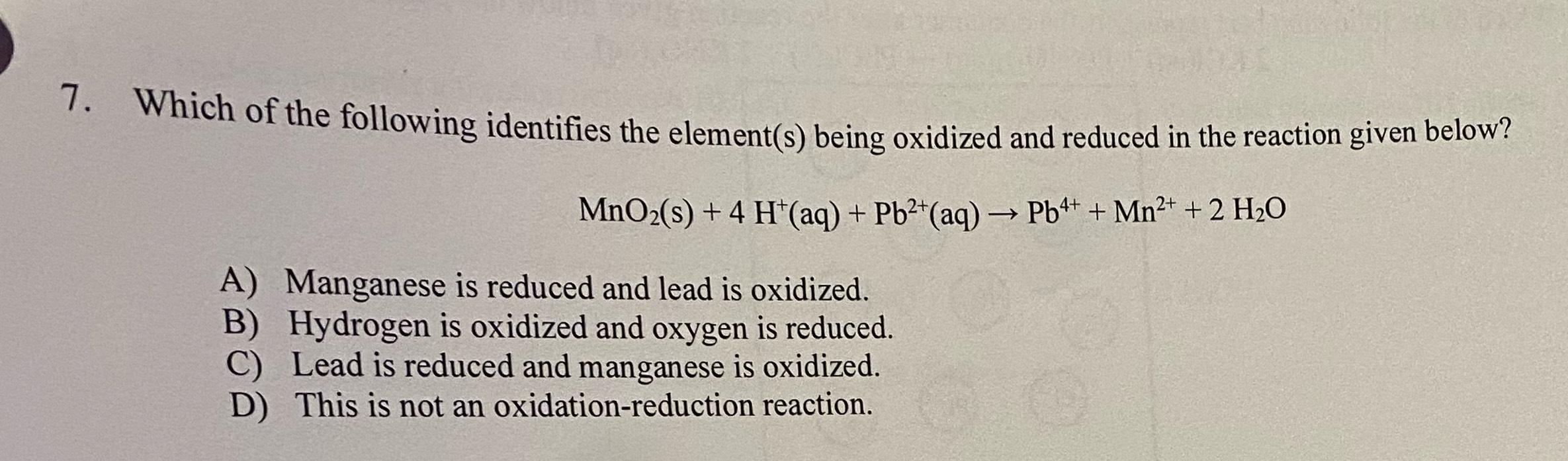 Solved Which of the following identifies the element(s) | Chegg.com