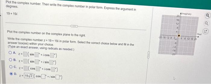 Solved plot the complex number. Then write the complex | Chegg.com