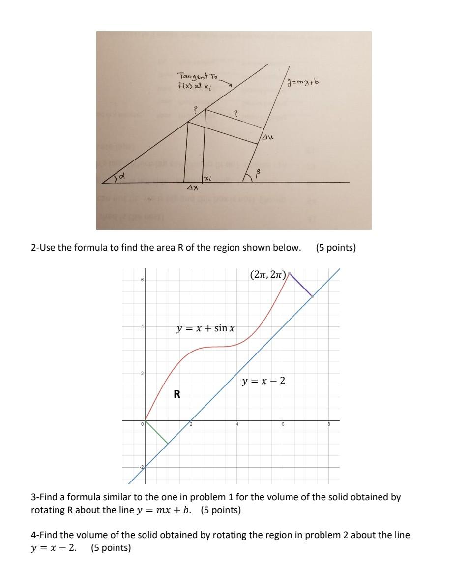 Solved How do I find the area of R with the given equations? | Chegg.com