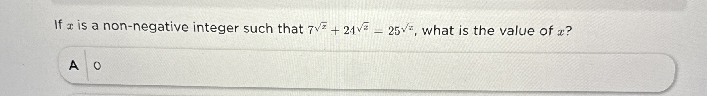 Solved If x ﻿is a non-negative integer such that | Chegg.com