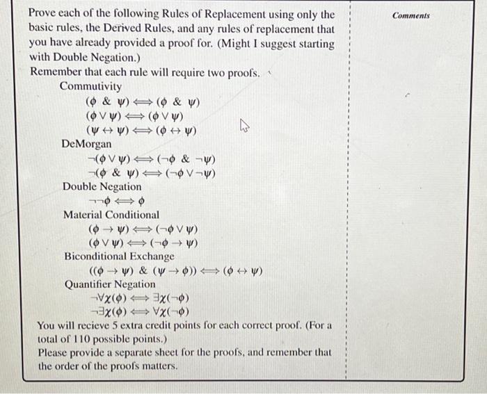 Prove each of the following Rules of Replacement | Chegg.com