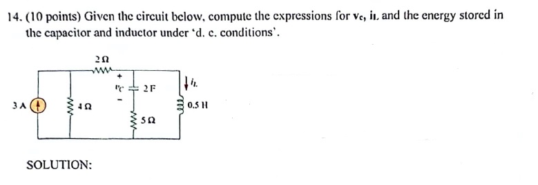 Solved (10 ﻿points) ﻿Given the circuit below, compute the | Chegg.com