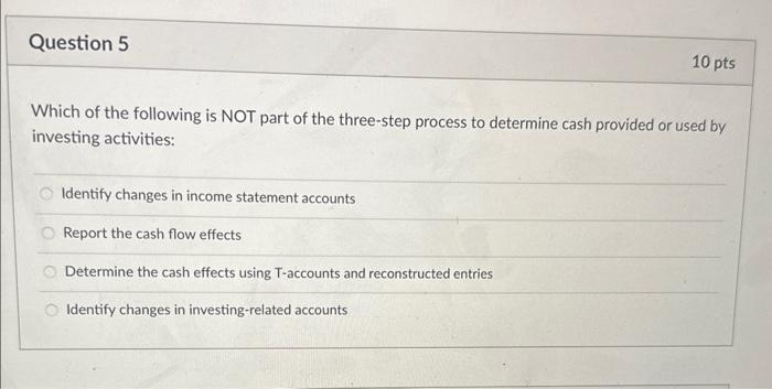Solved Which of the following is NOT part of the three-step | Chegg.com