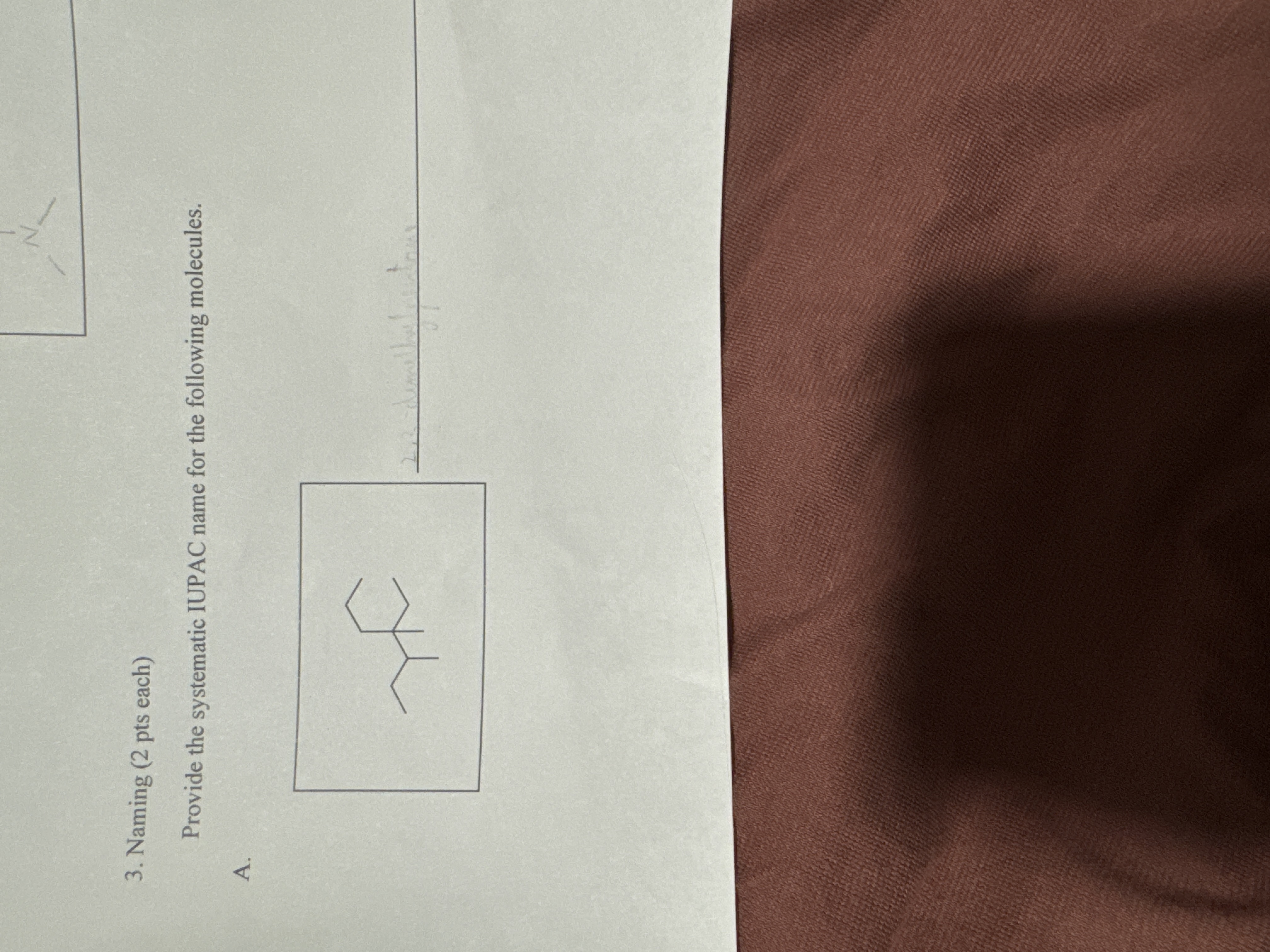 Solved 3. ﻿Naming (2 ﻿pts each)Provide the systematic IUPAC | Chegg.com