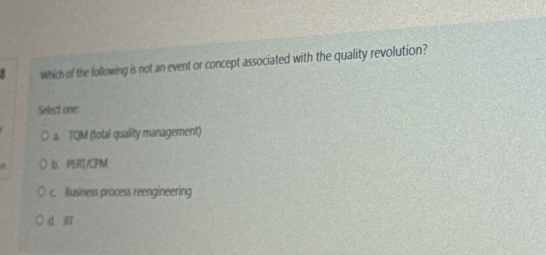 Solved Which of the following is not an event or concept | Chegg.com