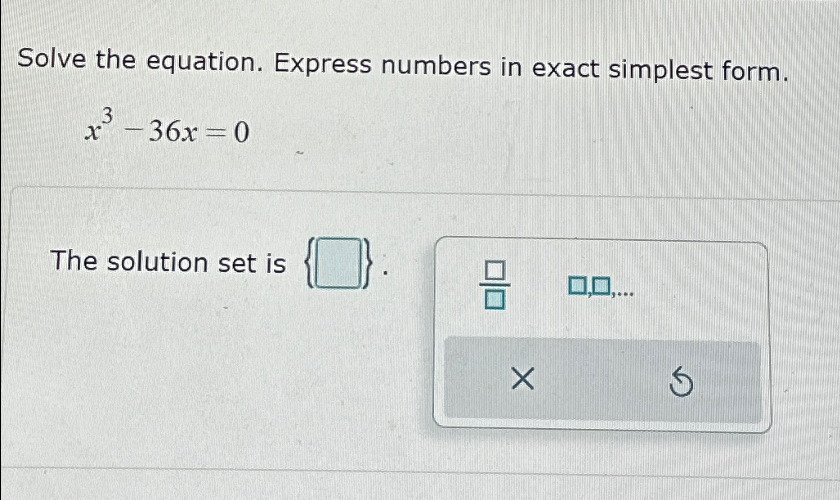 Solved Solve the equation. Express numbers in exact simplest | Chegg.com