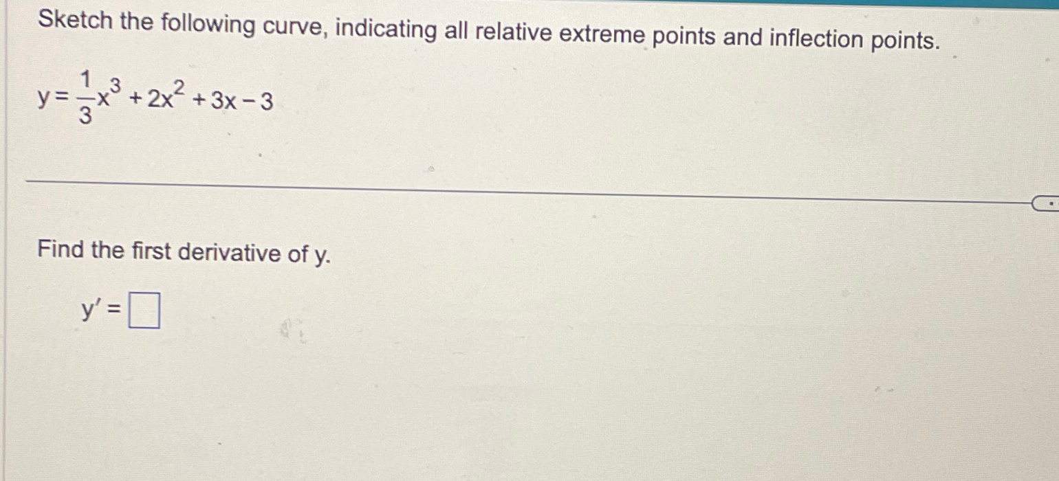 Solved Sketch the following curve, indicating all relative | Chegg.com