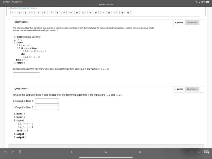 Solved The folowing algorithm construct a sequence of | Chegg.com
