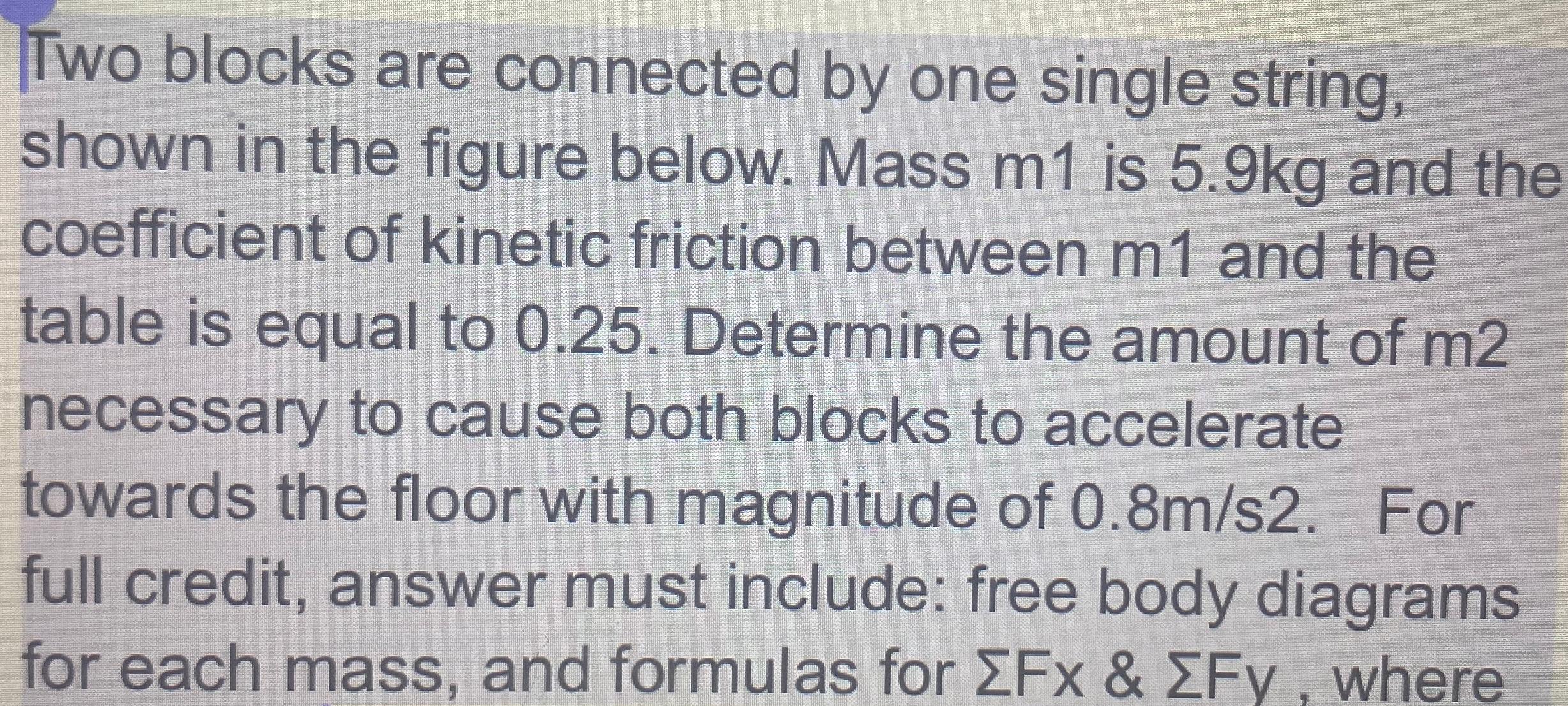 Solved Two blocks are conTwo blocks are connected by one | Chegg.com