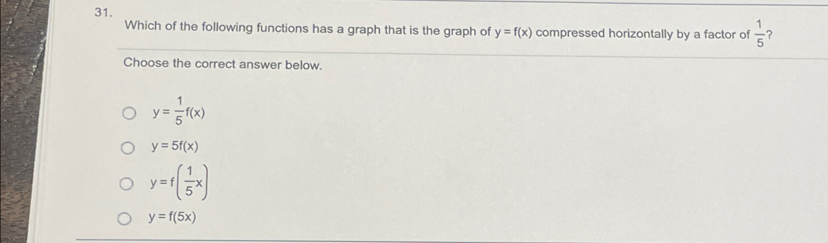 Solved Which of the following functions has a graph that is | Chegg.com