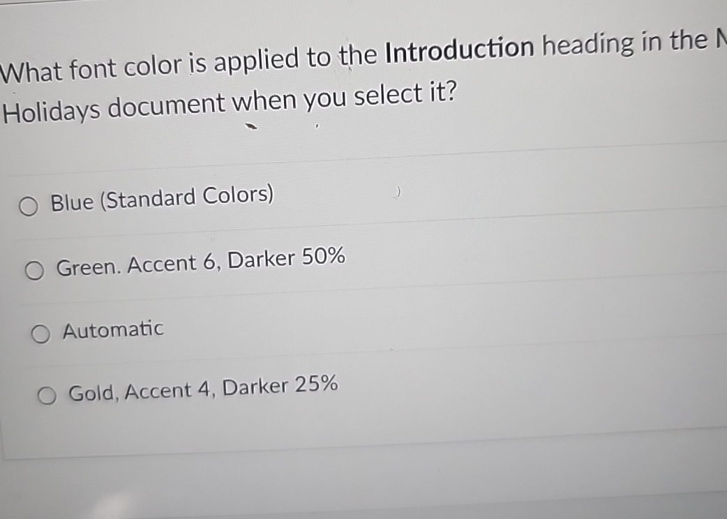 What font color is applied to the Introduction | Chegg.com