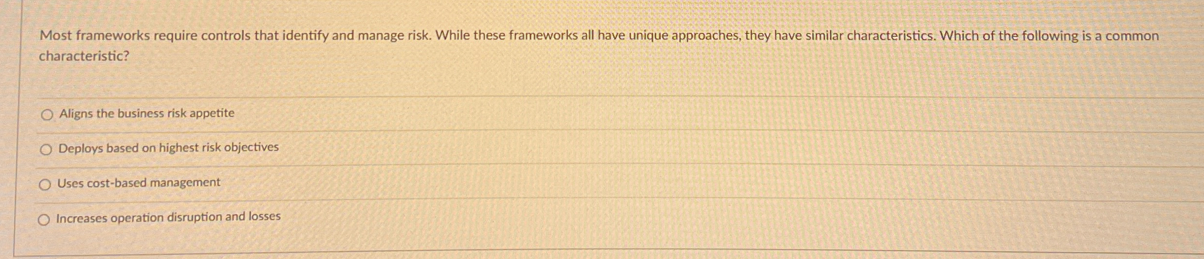 Solved Most frameworks require controls that identify and | Chegg.com