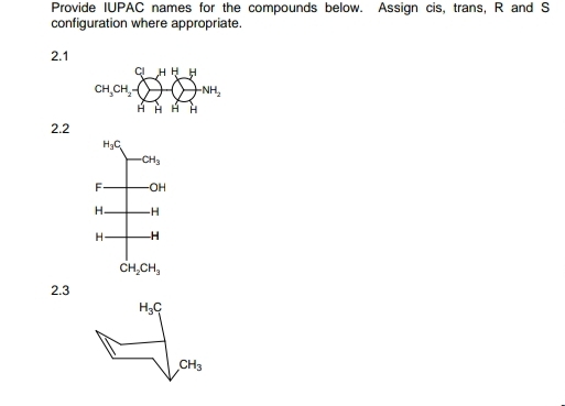 Solved Provide IUPAC names for the compounds below. Assign | Chegg.com